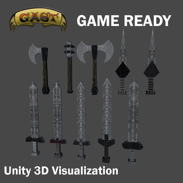 3d mace medieval melee model