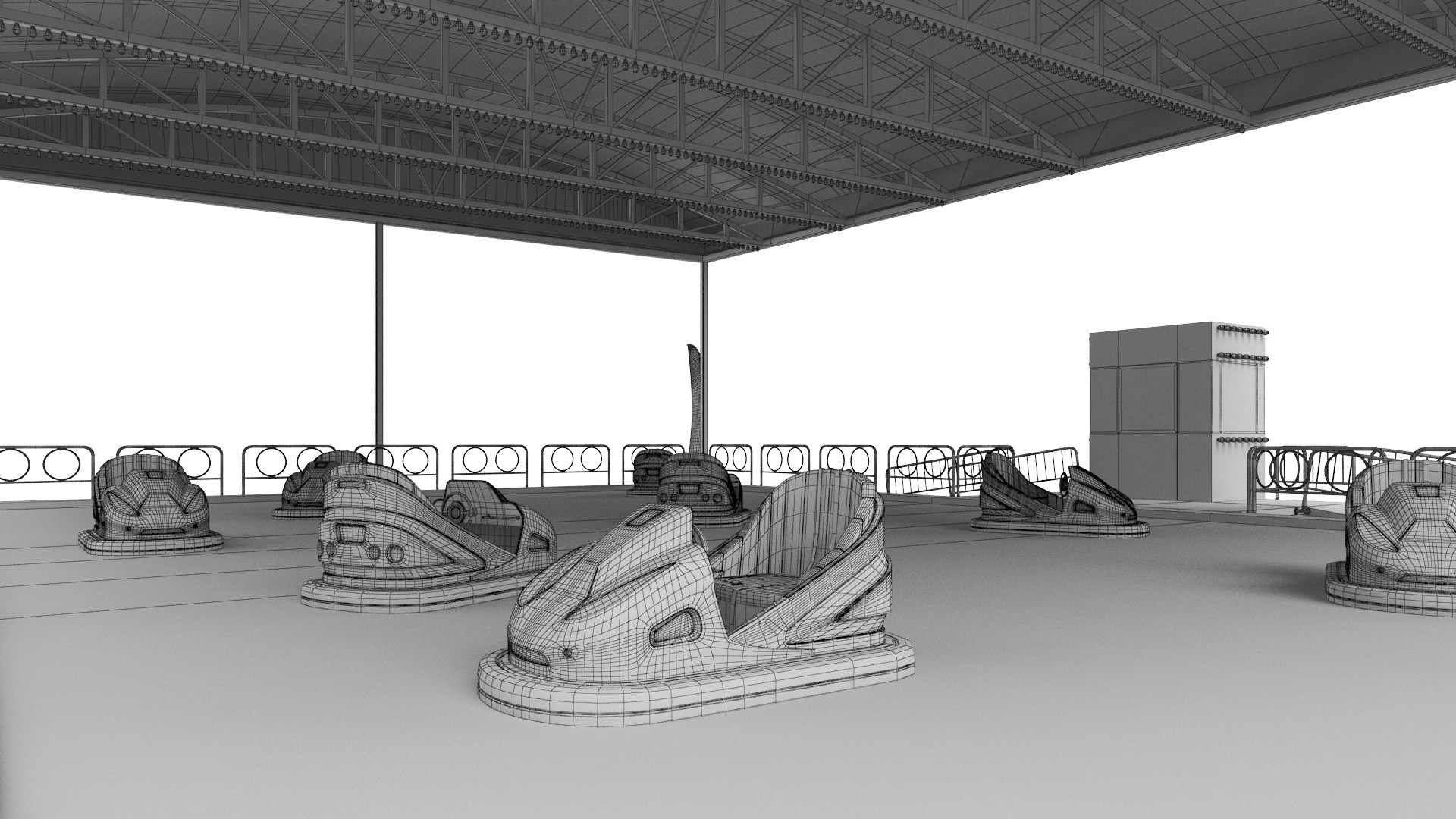 3D Three Theme Park Rides Model - TurboSquid 1754749