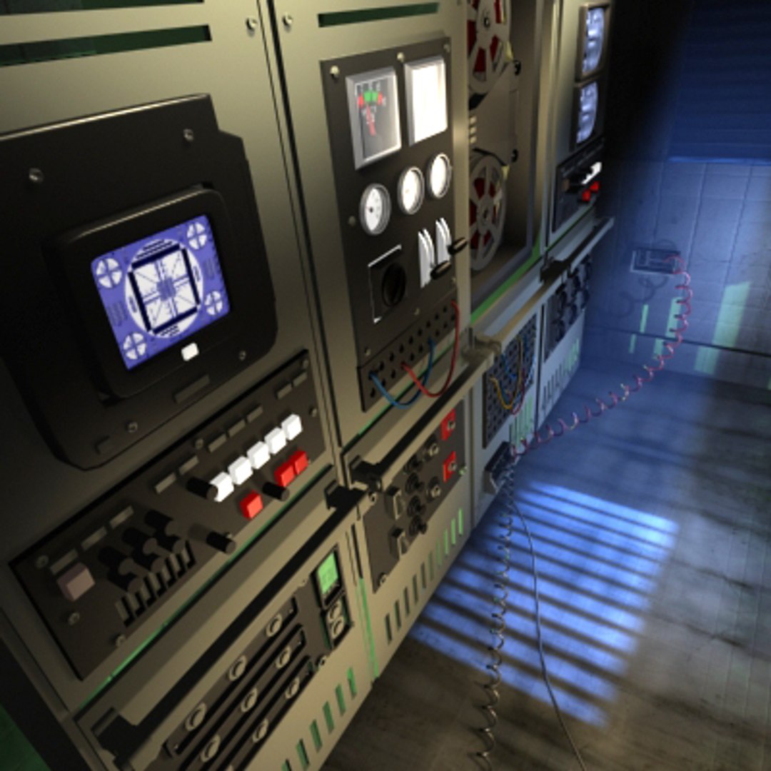 Gloomy Control Room 3d Model
