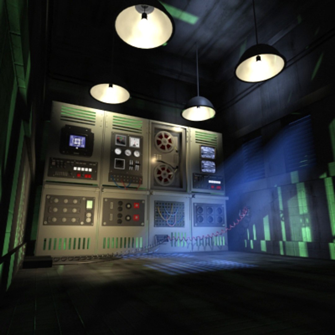 Gloomy Control Room 3d Model