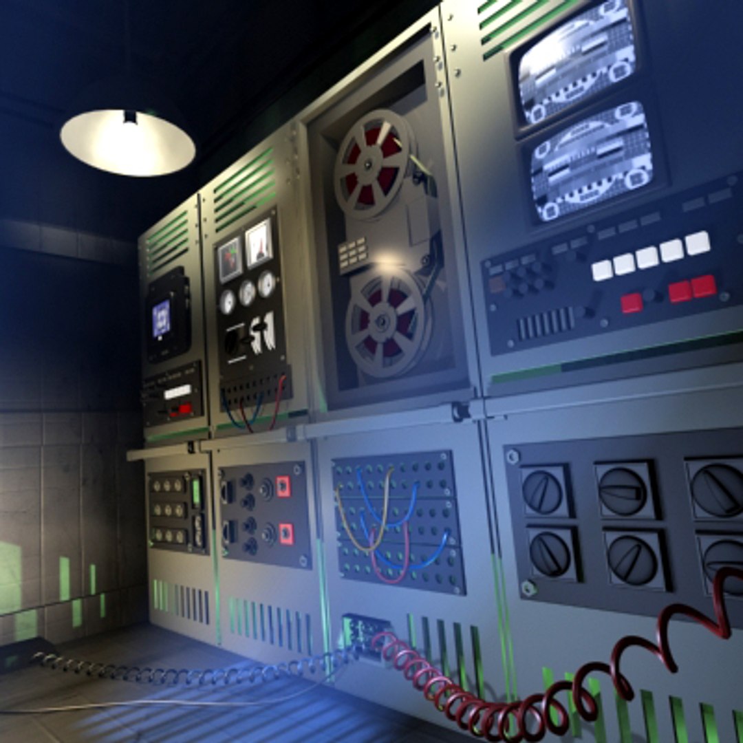 Gloomy Control Room 3d Model