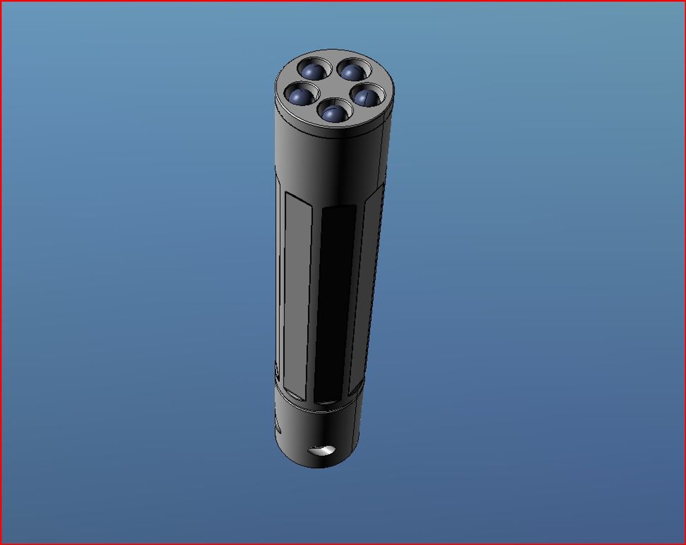 3d Model Led Flash Light Flashlight