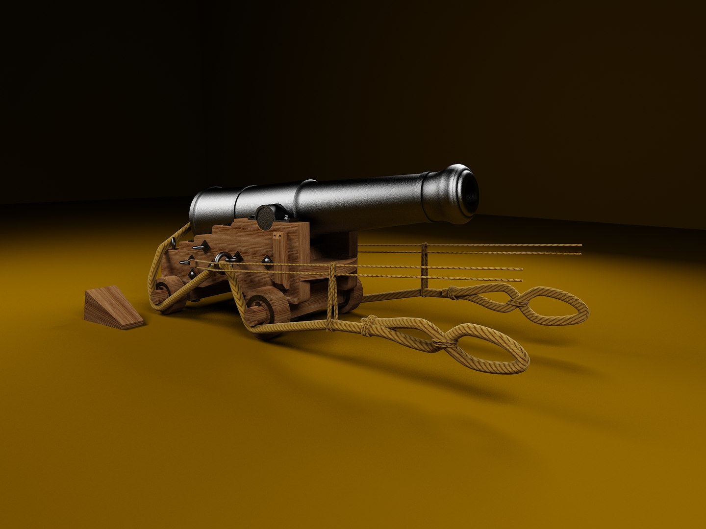 British 68-pound naval gun 3D model - TurboSquid 1314067