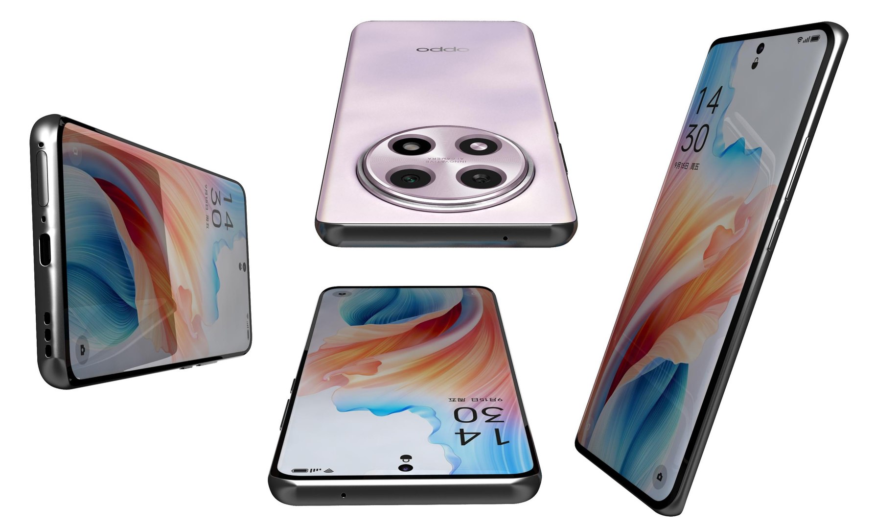 3D OPPO A2 Pro Pink - TurboSquid 2136544