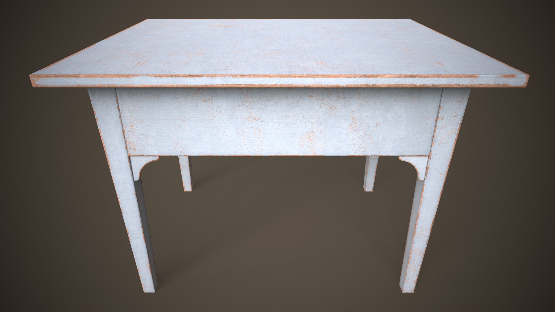 Old Vintage Painted Table Model - TurboSquid 2046934