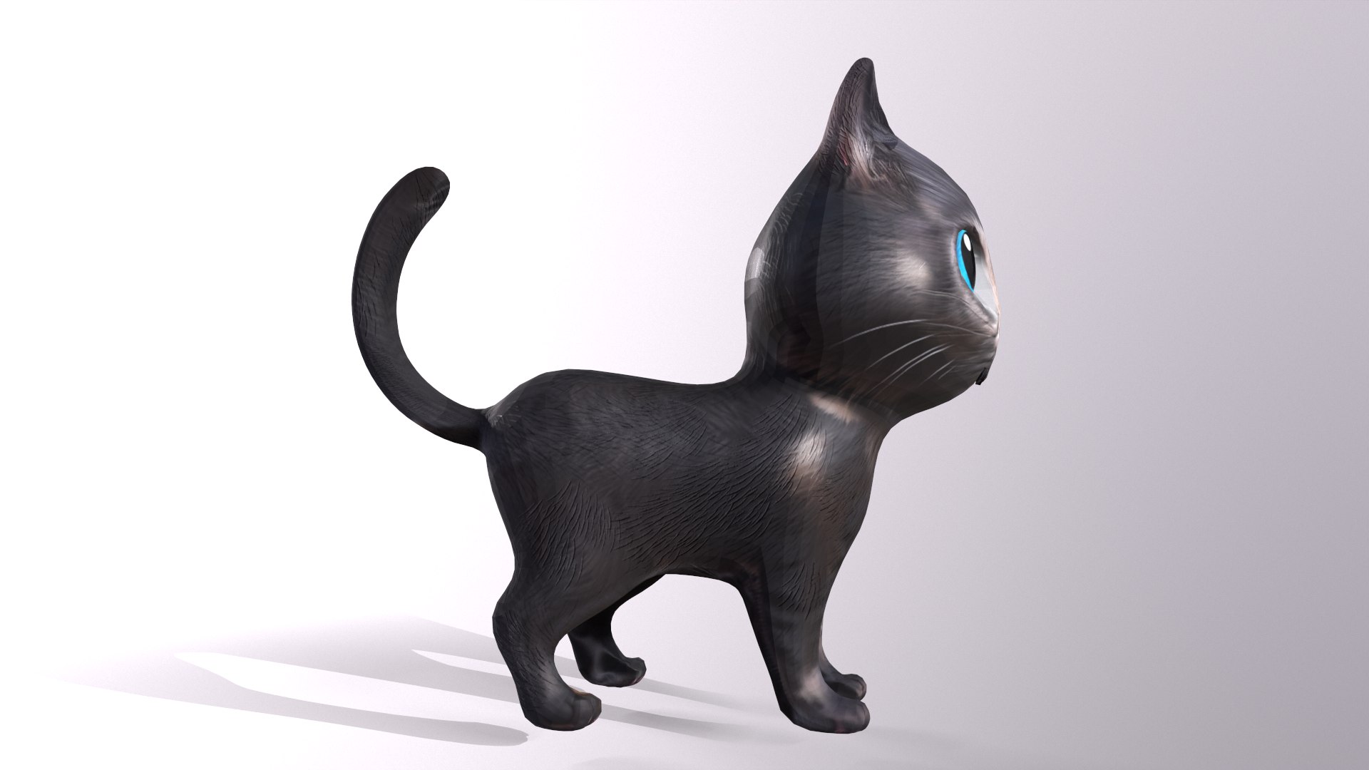 3D Model Cat Cartoon Animated - TurboSquid 2229556