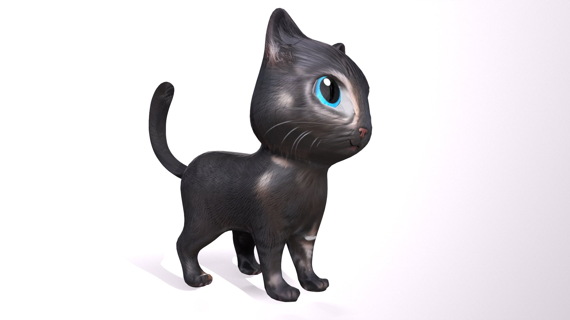 3D Model Cat Cartoon Animated - TurboSquid 2229556