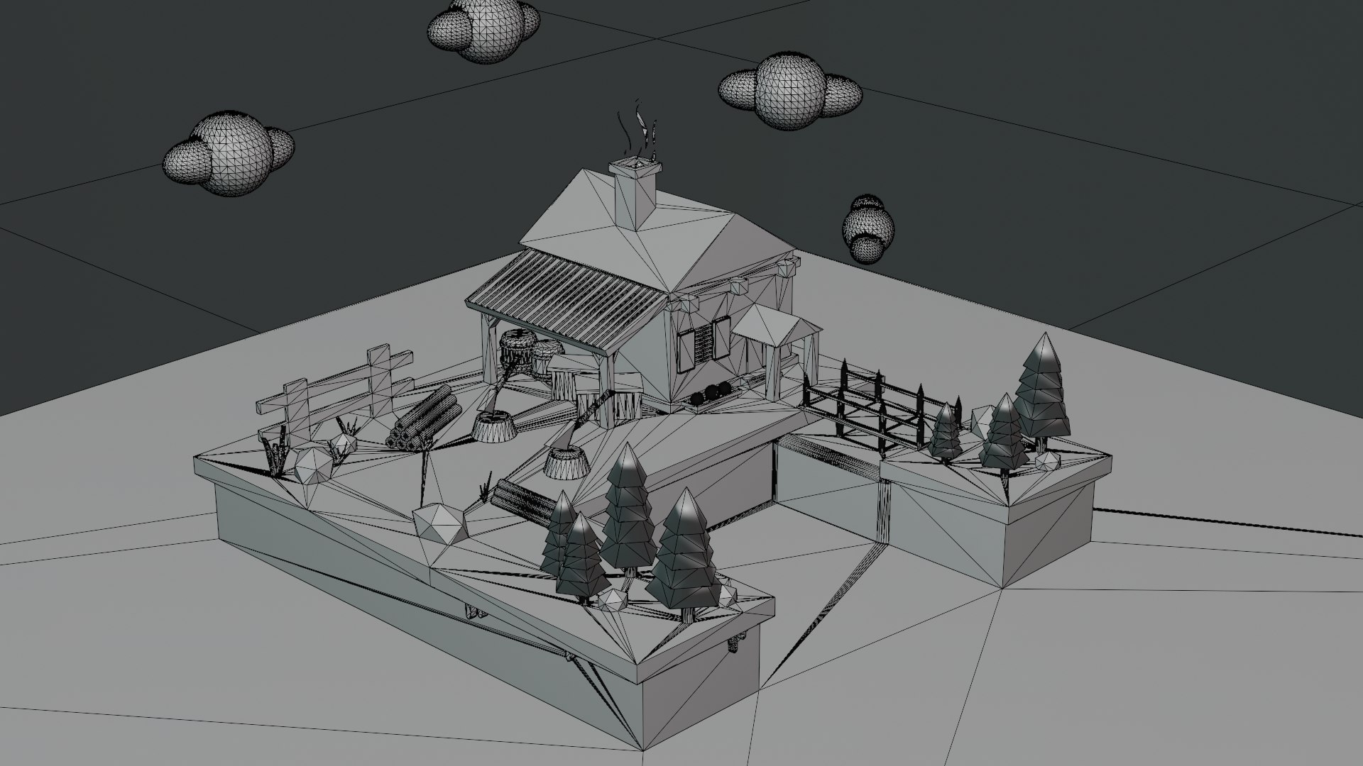 Isometric House Low Poly 3D Model - TurboSquid 1864782