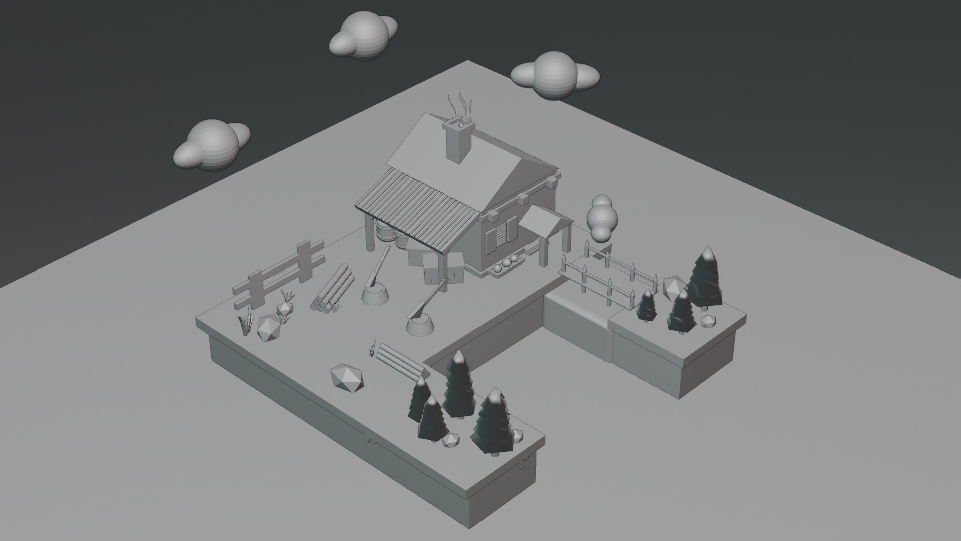 Isometric House Low Poly 3D Model - TurboSquid 1864782