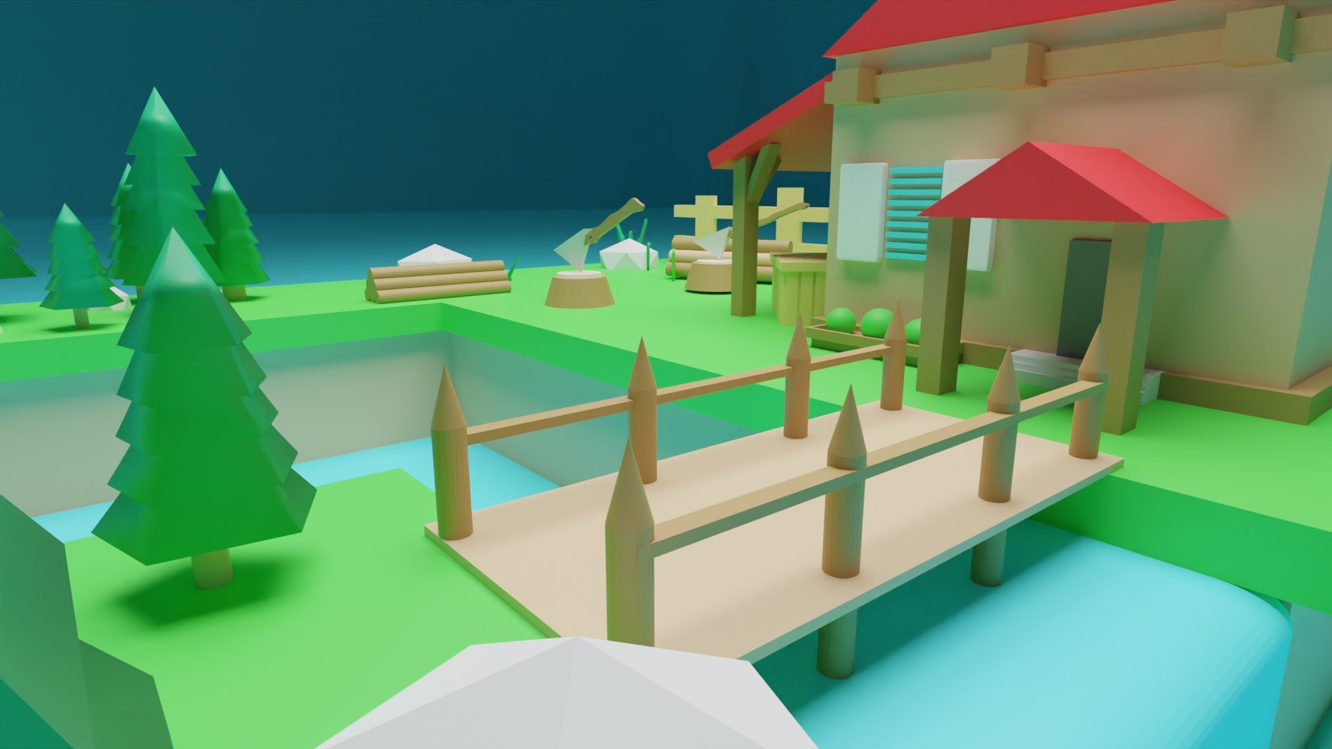 Isometric House Low Poly 3D Model - TurboSquid 1864782