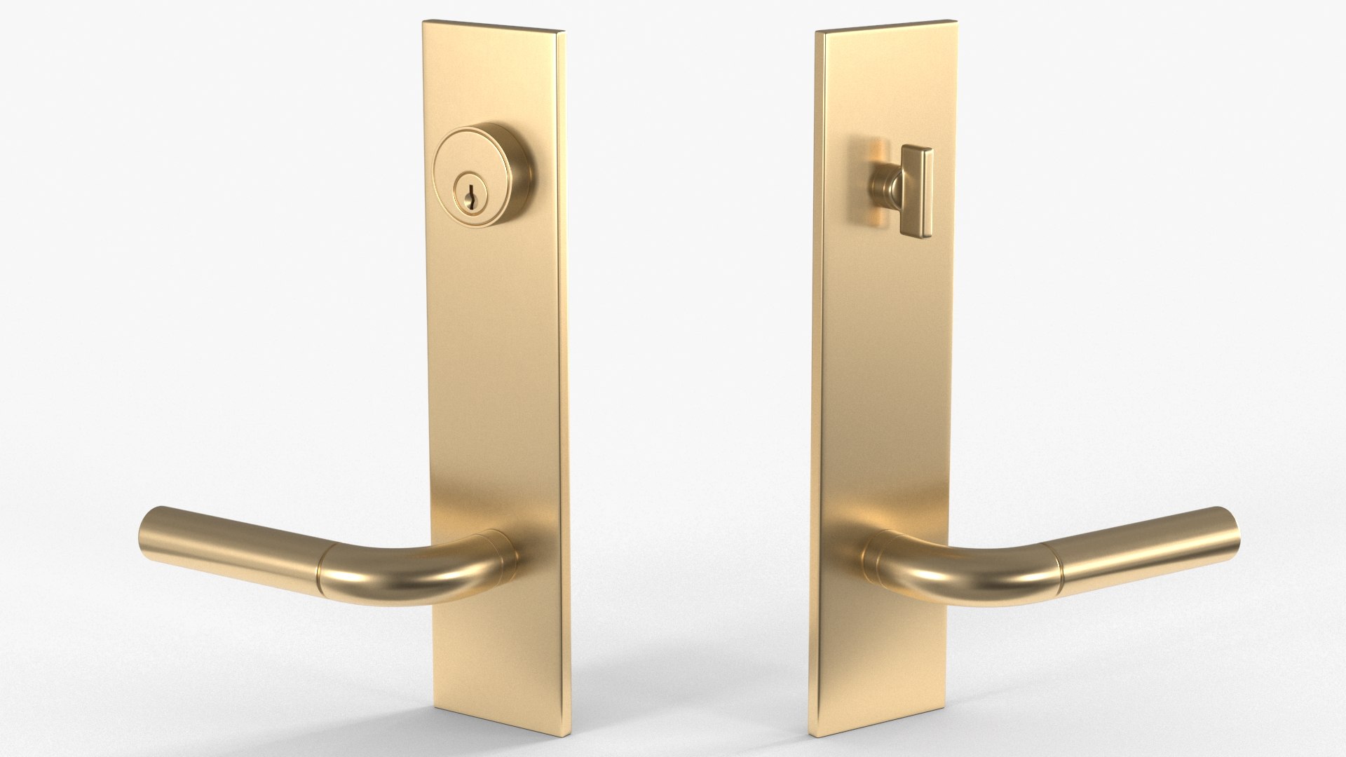 Tumalo Brass Lever Exterior Door Hardware 3D Model - TurboSquid 2303886