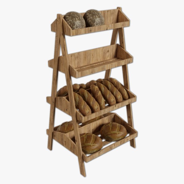 3D Bakery Bakery Bread Rack Patisserie Stand - TurboSquid 1923171