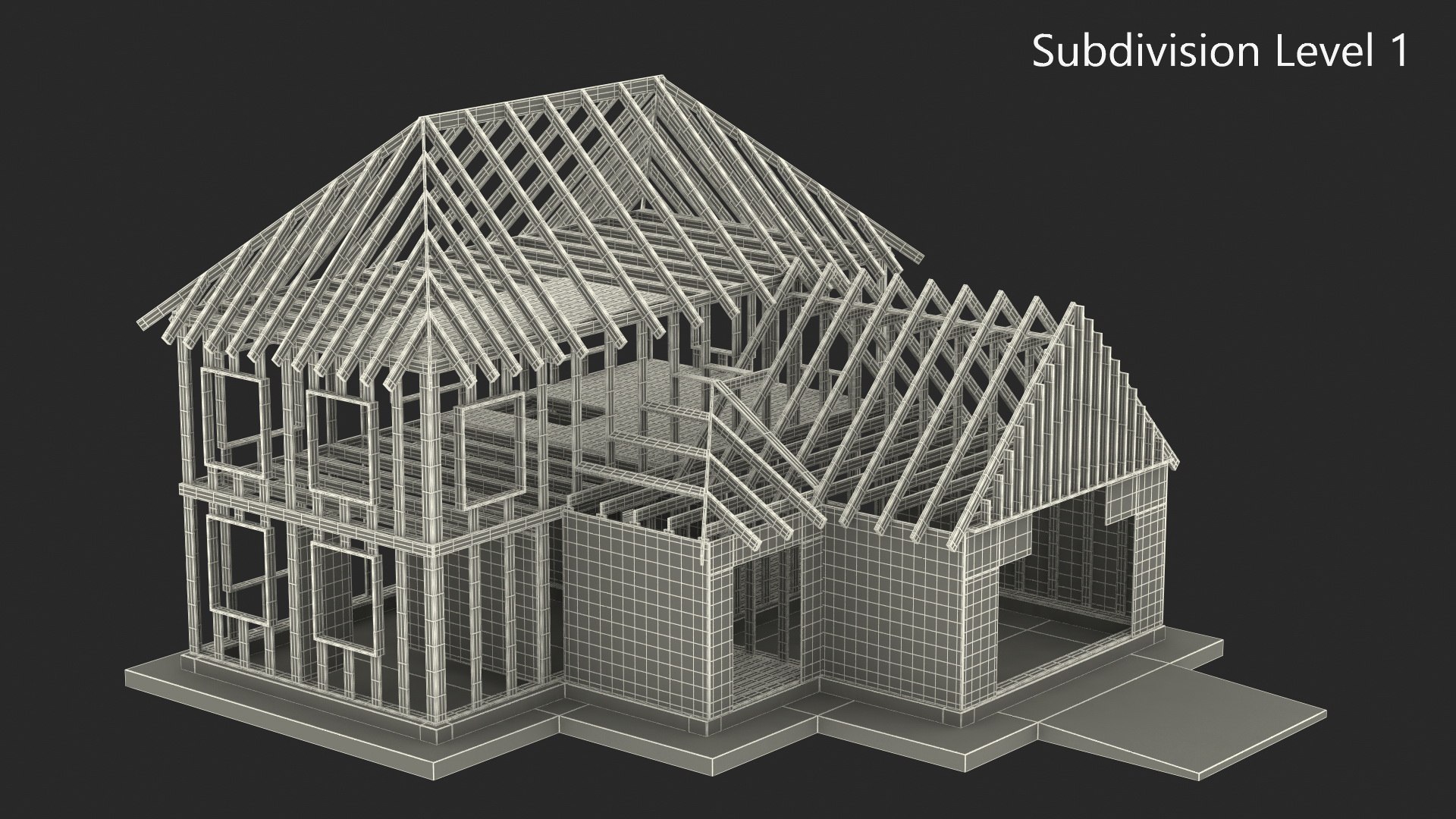 3D Framed House Construction - TurboSquid 2264695