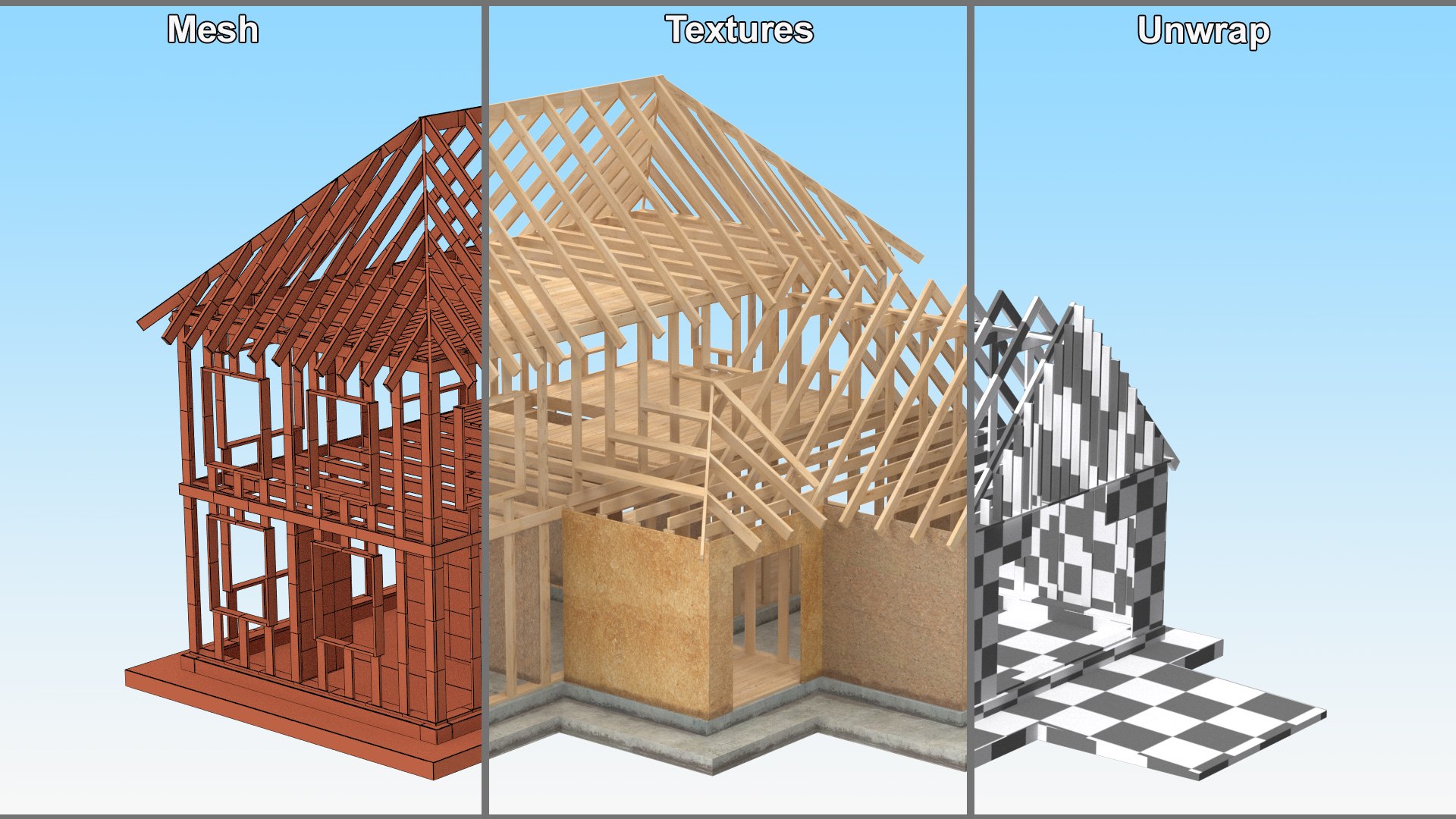 3D Framed House Construction - TurboSquid 2264695