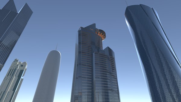 Real-time city scene doha 3D model - TurboSquid 1664462