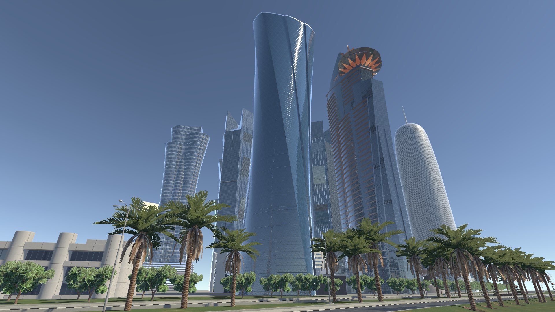 Real-time City Scene Doha 3D Model - TurboSquid 1664462
