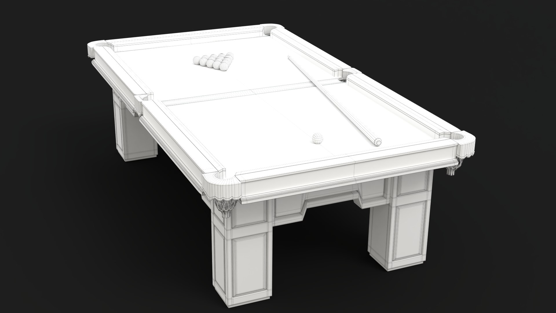 3D Model Pool Table - TurboSquid 1516389