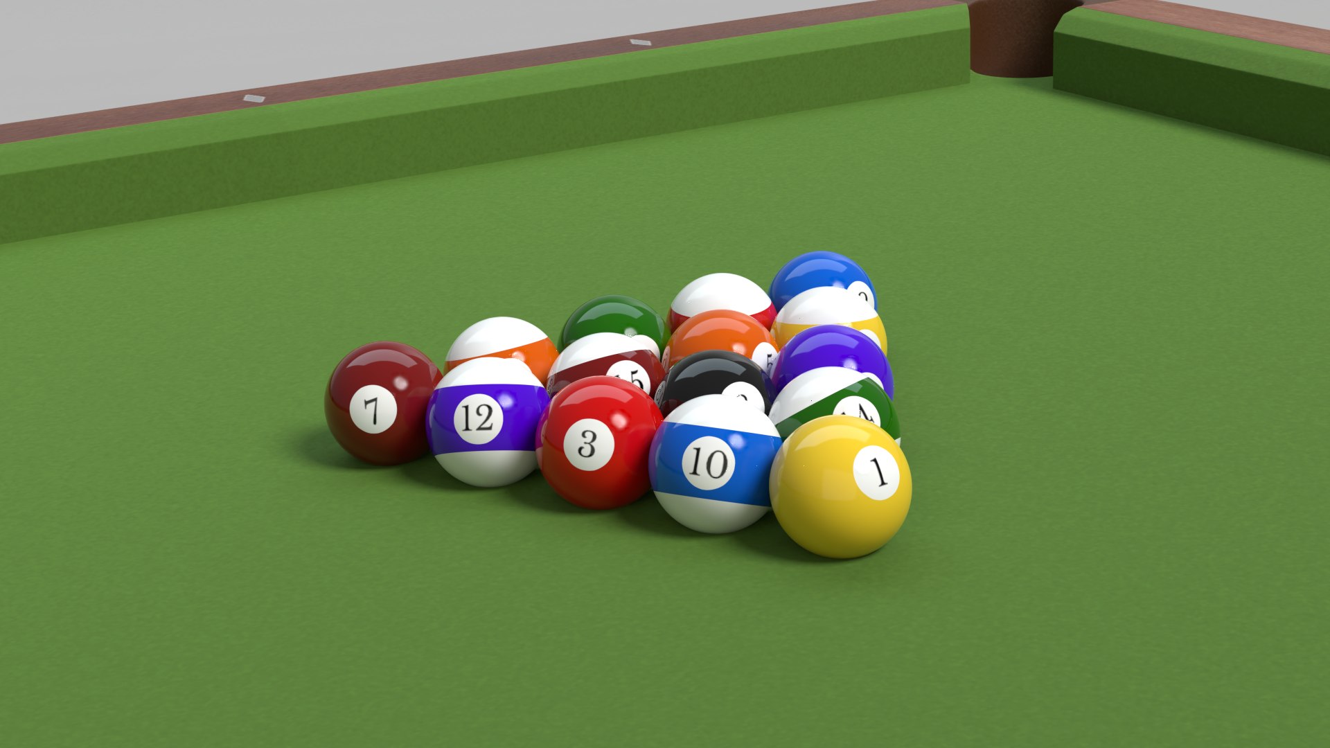 3D Model Pool Table - TurboSquid 1516389