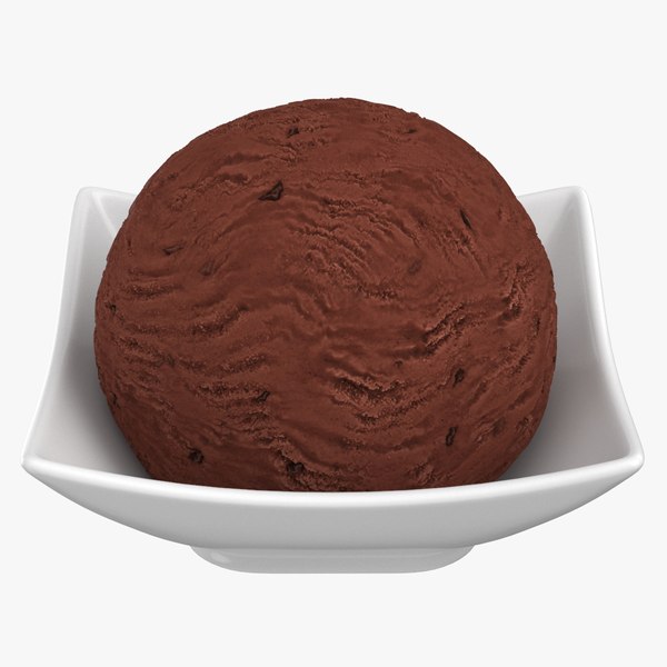 modelo 3d Ball Of Ice Cream Chocolate - TurboSquid 2024955