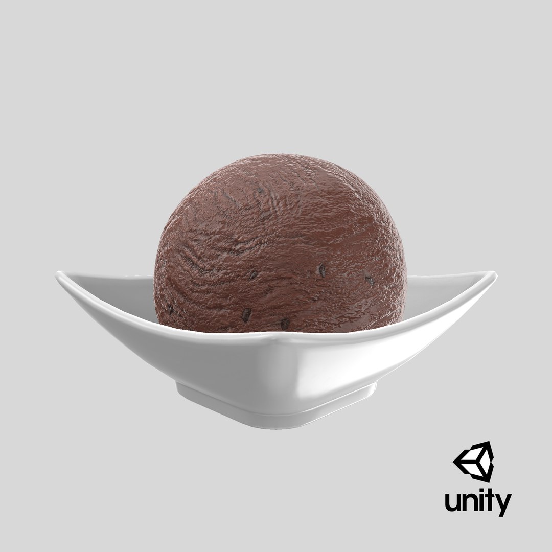 Ball Of Ice Cream Chocolate Model - TurboSquid 2024955