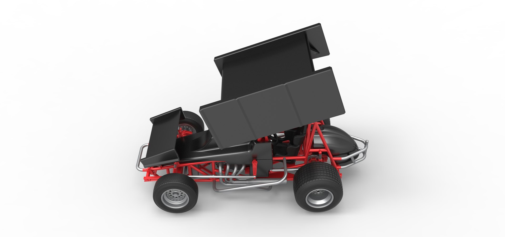 3D Diecast Vintage Winged Sprint car Scale 1 to 25 model - TurboSquid ...