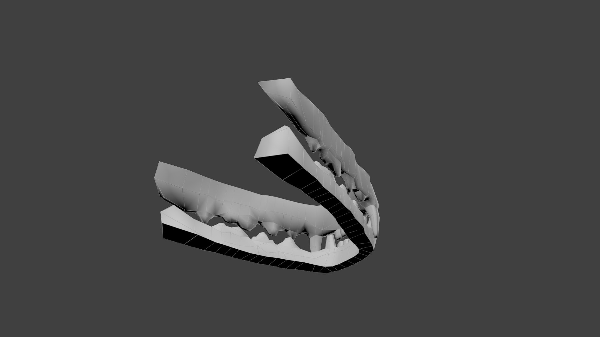 3D model low-poly teeth feline - TurboSquid 1380310