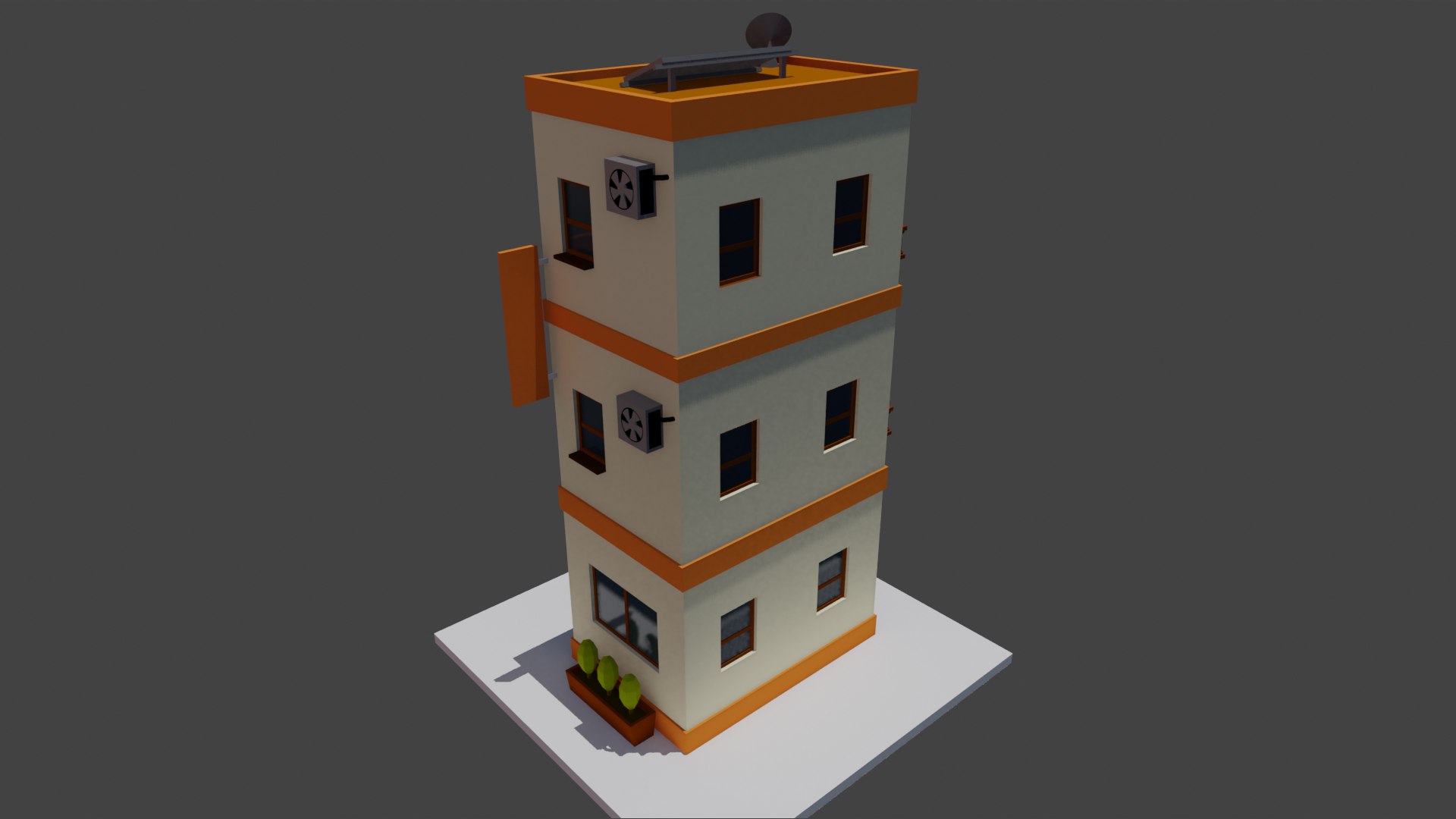3D Low Poly Hotel - TurboSquid 2312307