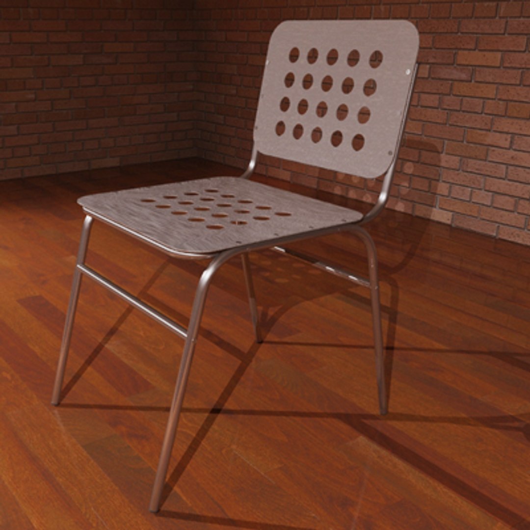 steel chair 3d model