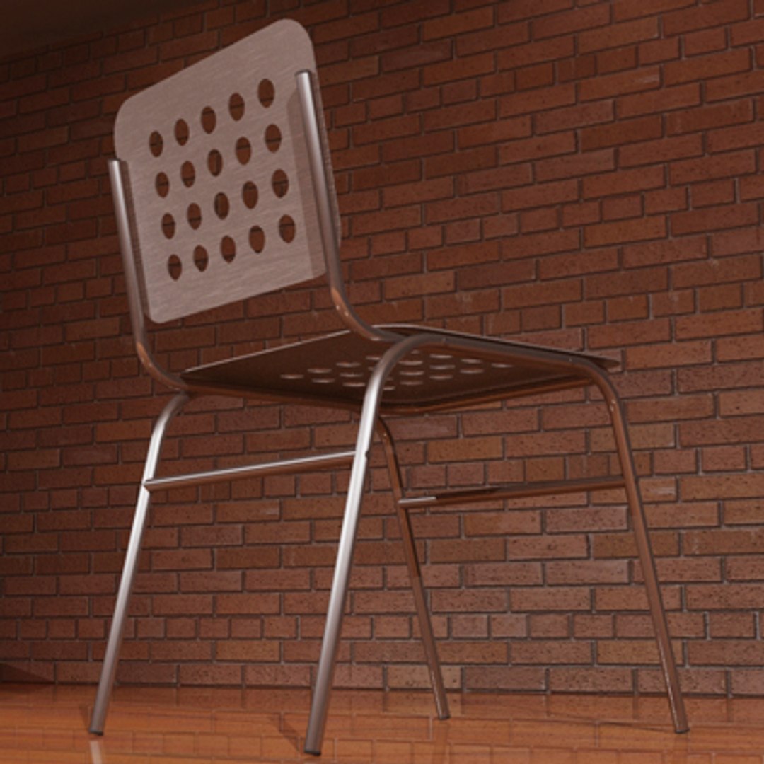 steel chair 3d model