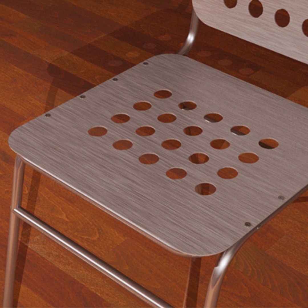 steel chair 3d model
