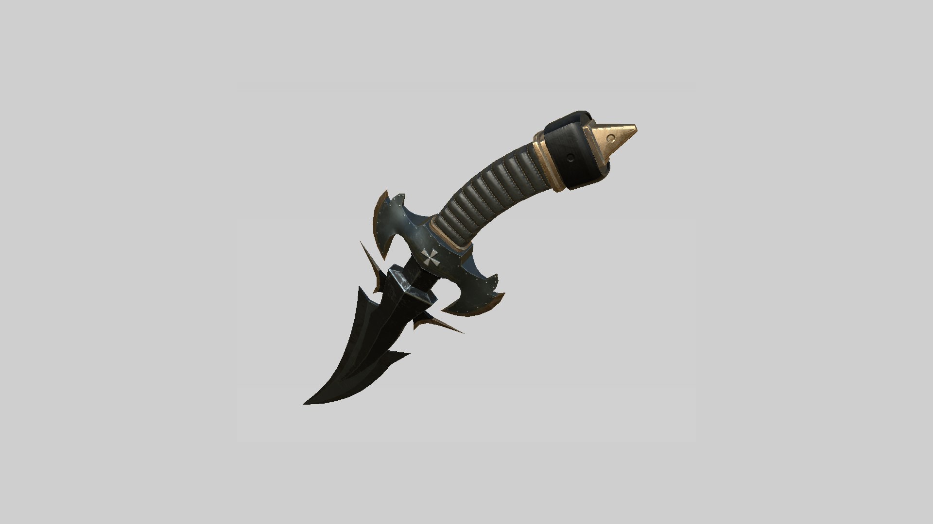 3D Medieval Dagger 01 Dark - Fantasy Character Weapon - TurboSquid 1784077
