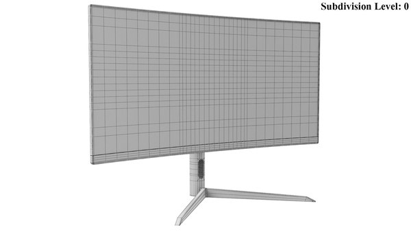 Computer Monitor With Keyboard And Mouse 3D model - TurboSquid 1830615