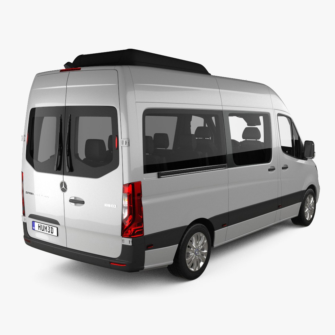 Mercedes-Benz Sprinter Passenger Van L2H2 with HQ interior 2019 3D ...