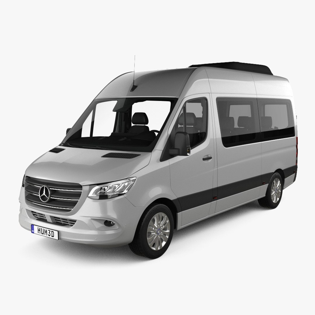 modelo 3d Mercedes-Benz Sprinter Passenger Van L2H2 with HQ interior ...