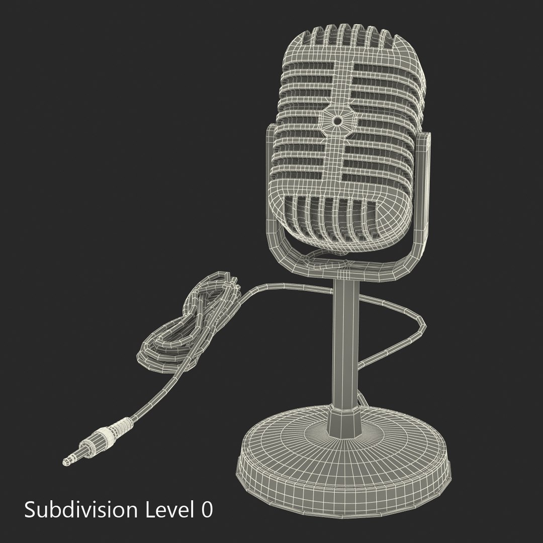 3d Model Classic Studio Microphone 3