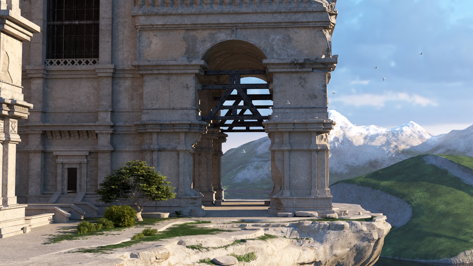 3D Abandoned Medieval City - TurboSquid 1600326