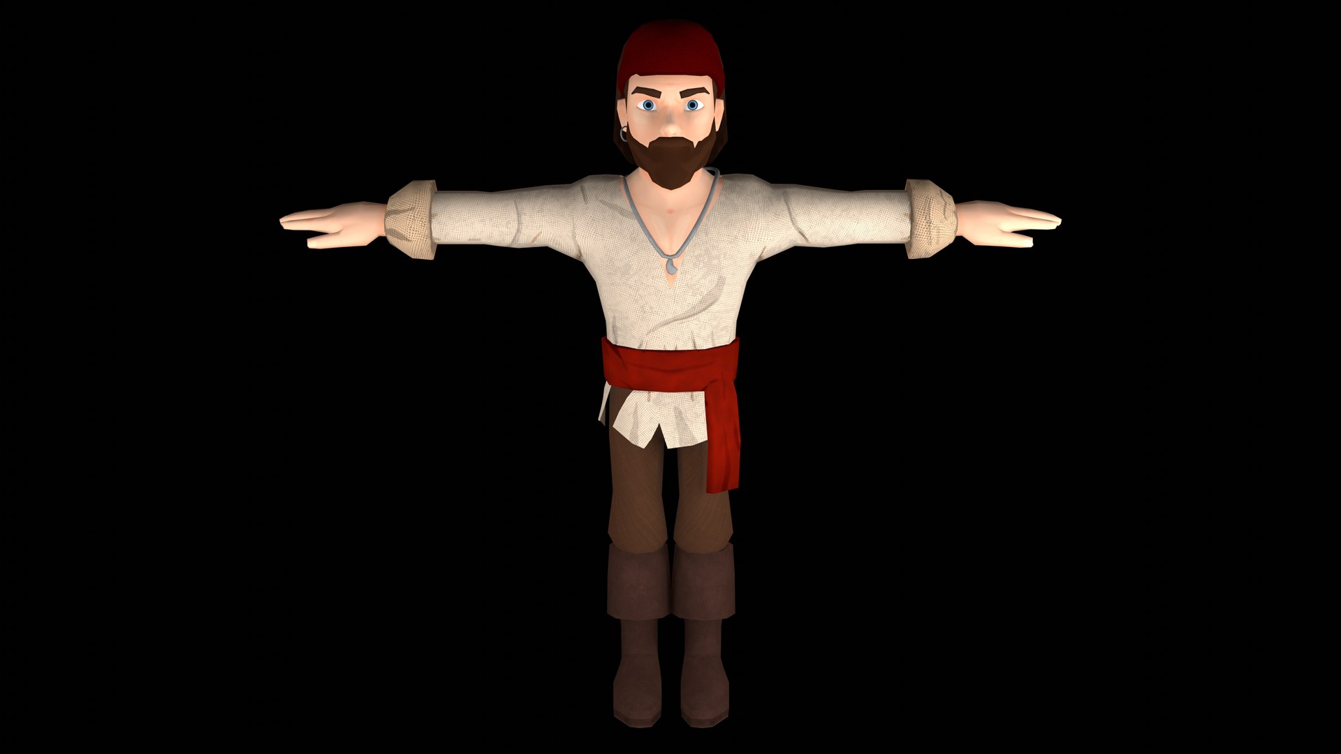 Low-poly Stylized Pirate model - TurboSquid 2013413