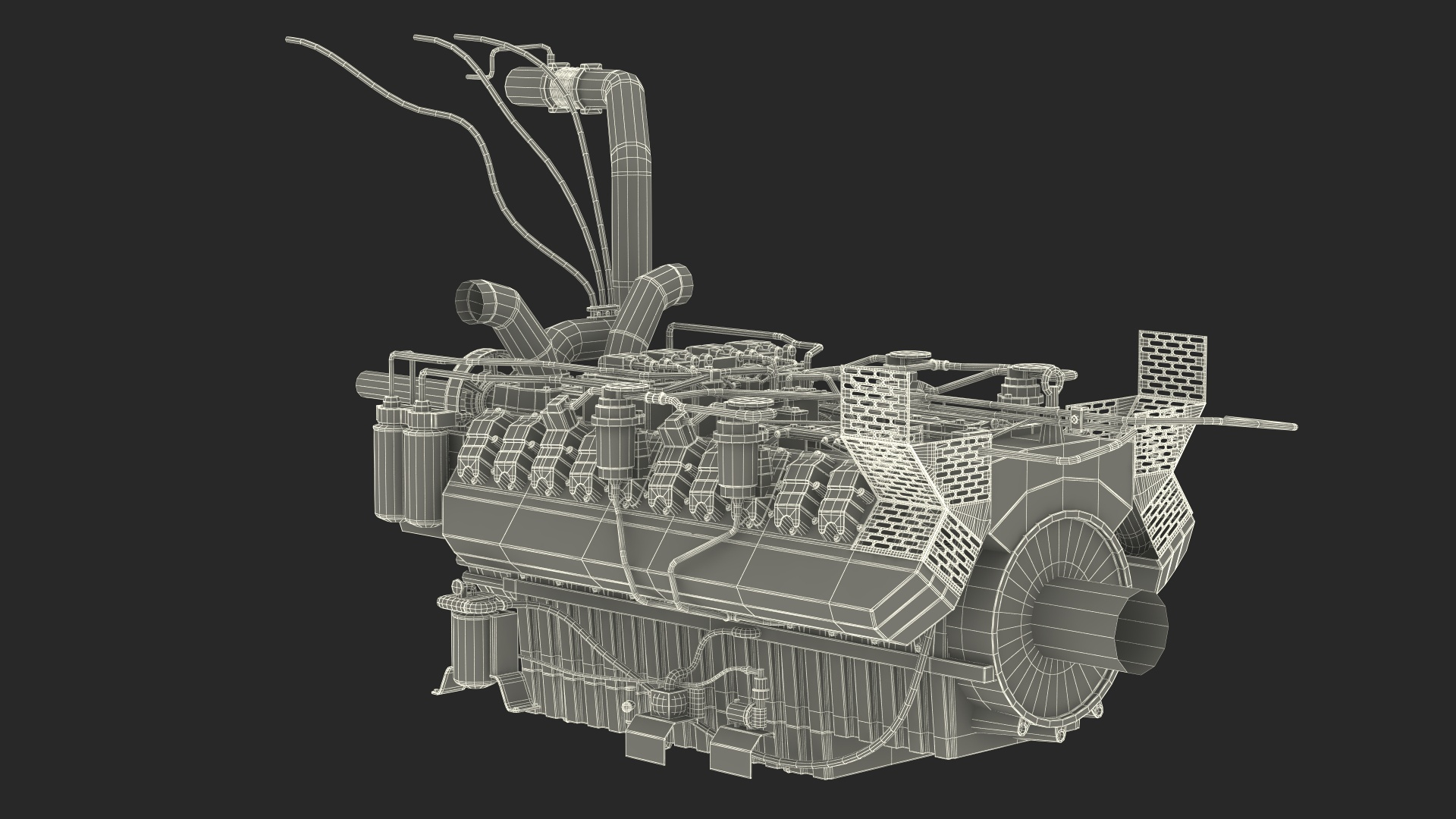 Engine For Industrial Diesel Generator 3D - TurboSquid 2243534