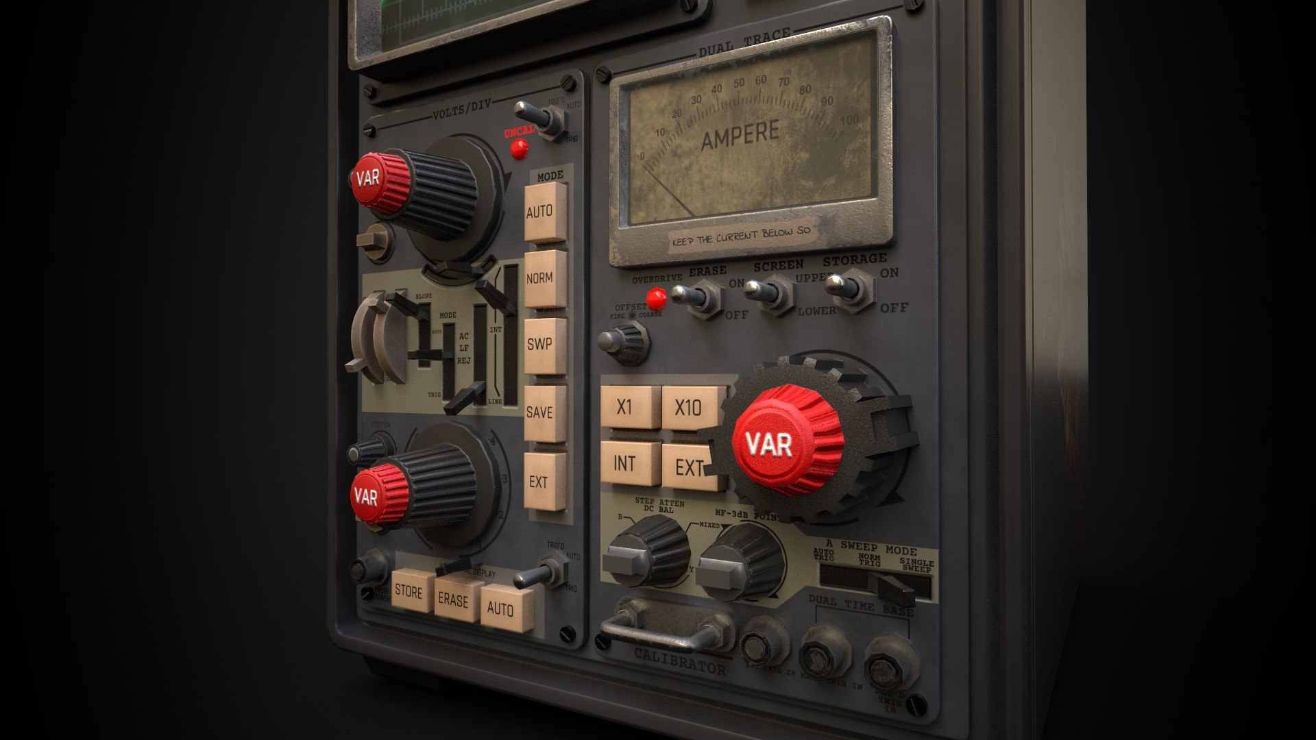 3D Oscilloscope Game Ready Low Poly PBR 3D Model Low-poly 3D Model ...