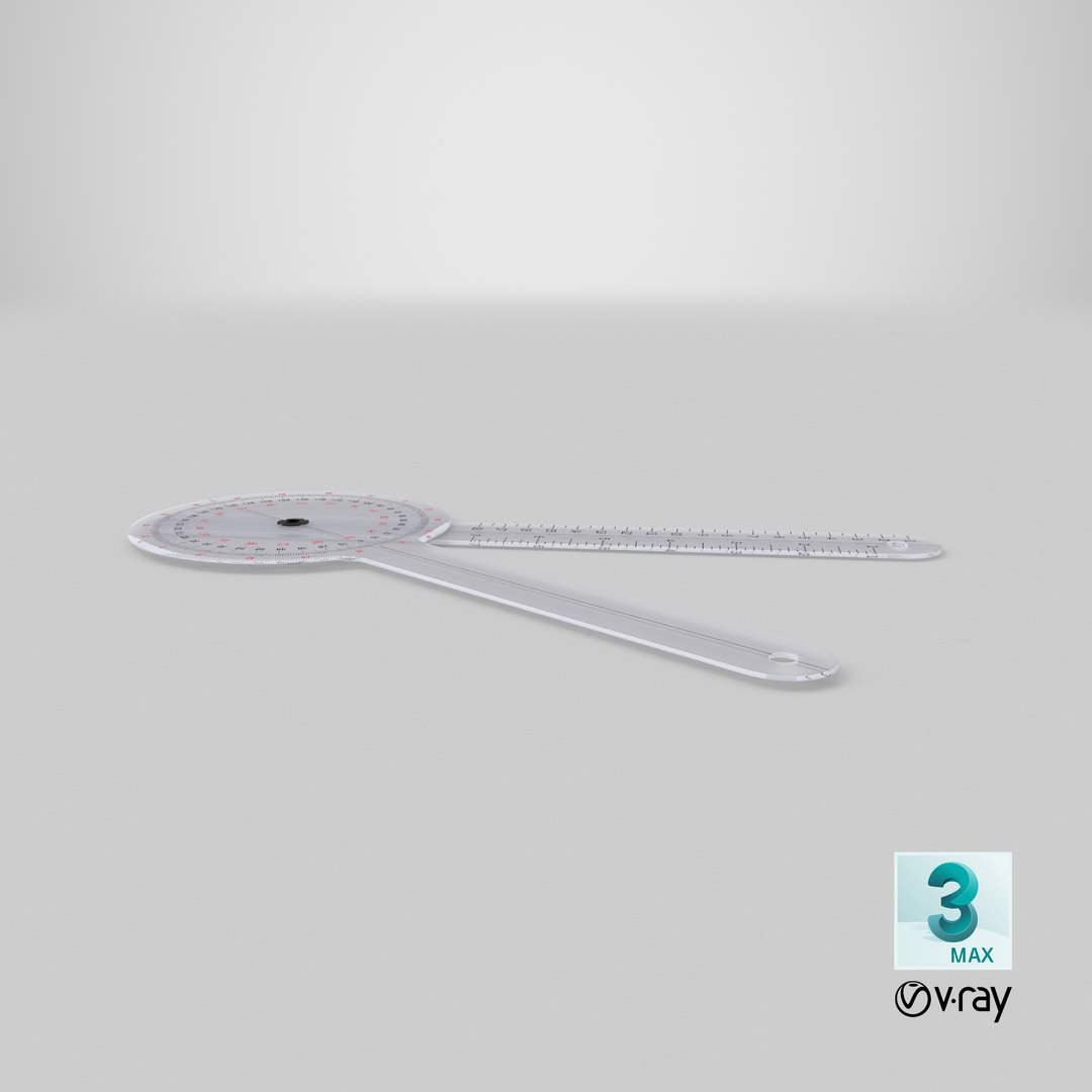 3D transparent plastic goniometer - TurboSquid 1594099