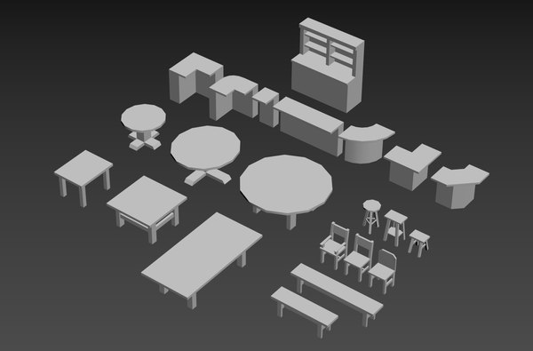 3D retro bar model - TurboSquid 1424045