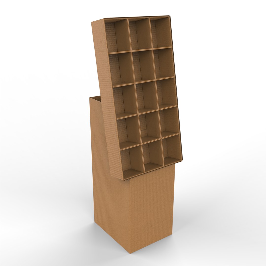3D Point Of Sale Cardboard Display Stand - TurboSquid 2315324