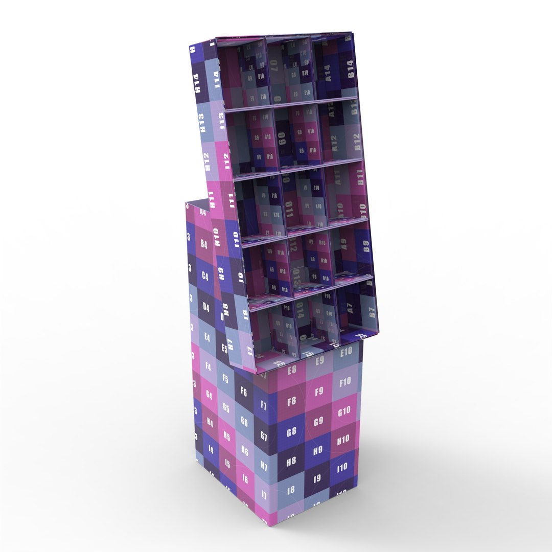 3D Point Of Sale Cardboard Display Stand - TurboSquid 2315324