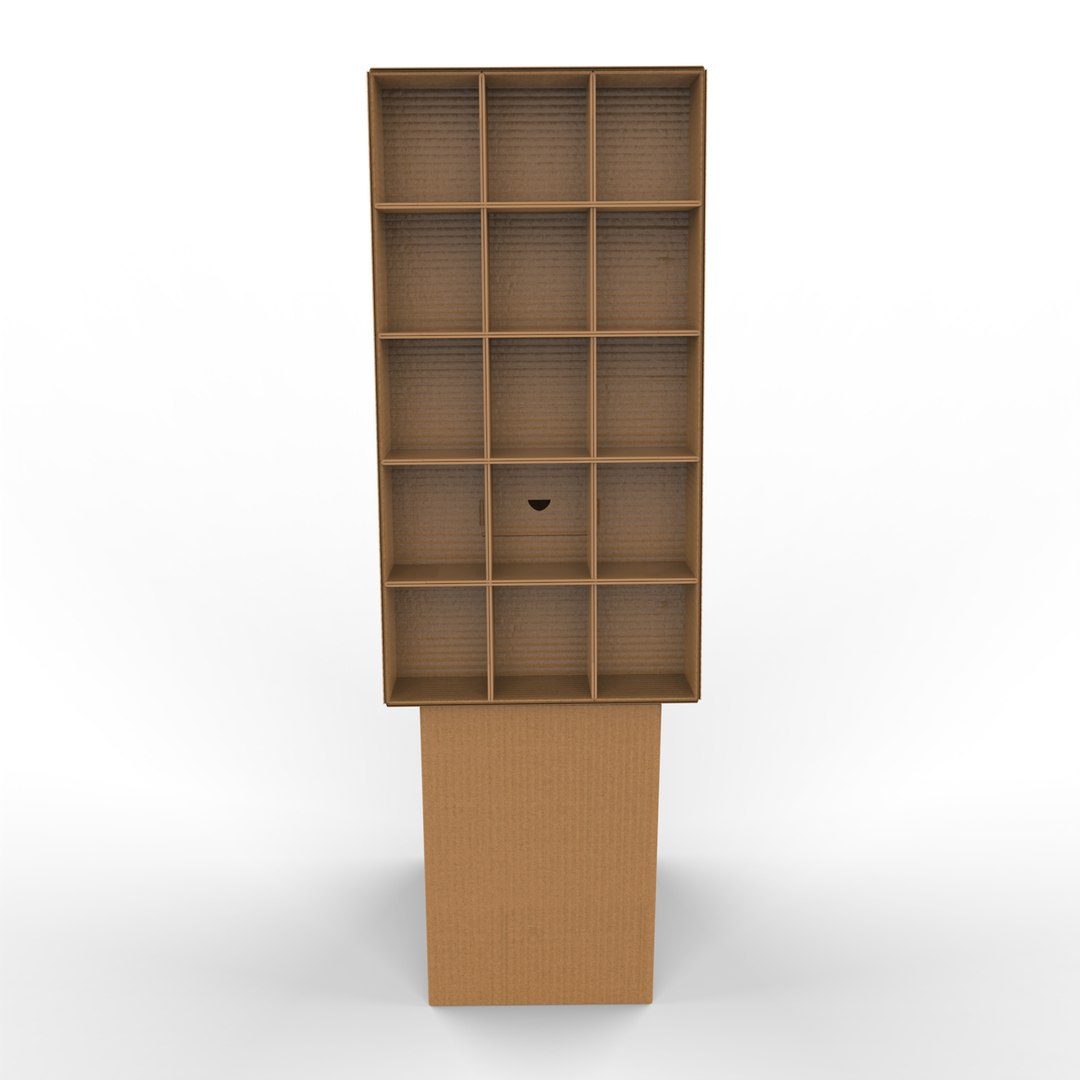 3D Point Of Sale Cardboard Display Stand - TurboSquid 2315324