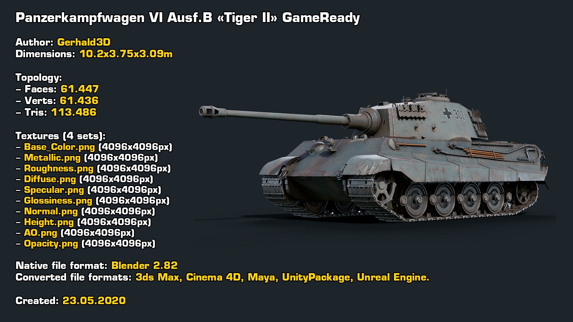 3D WW2 German Tank Collection 01 Model - TurboSquid 2138320