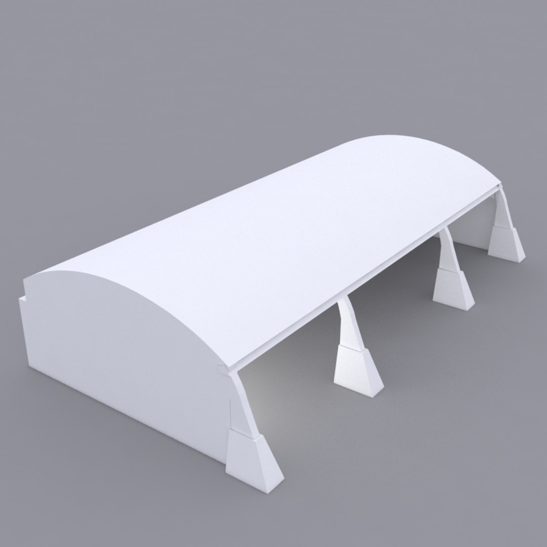 3d Model Hangar 3 White