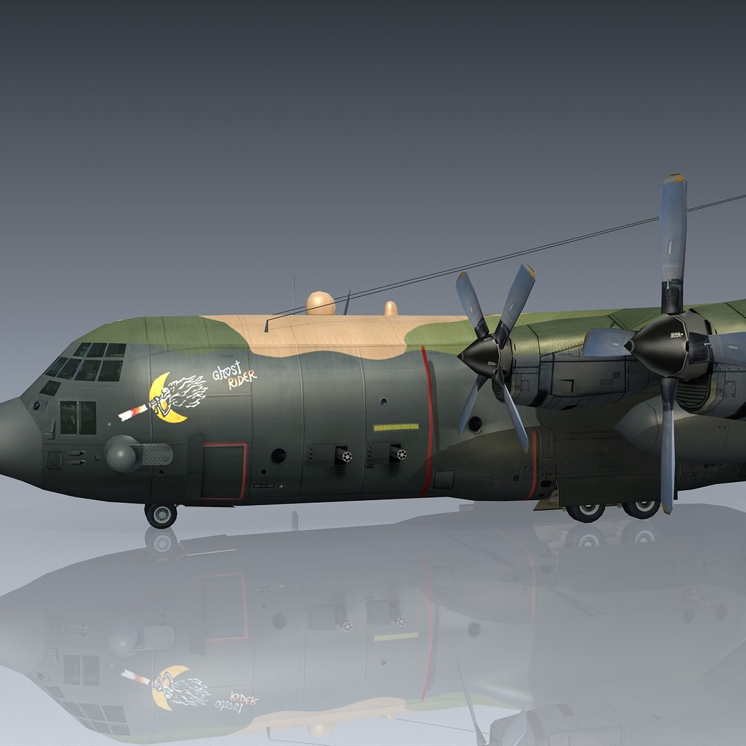 3d Max Gunship Lockheed C-130 Hercules