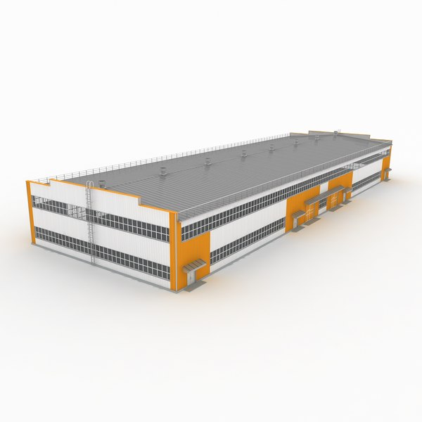 3d model large industrial building 13