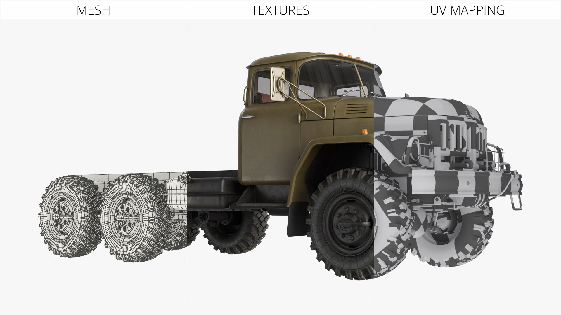 ZIL-131 Military Chassis Truck 3D - TurboSquid 2468490