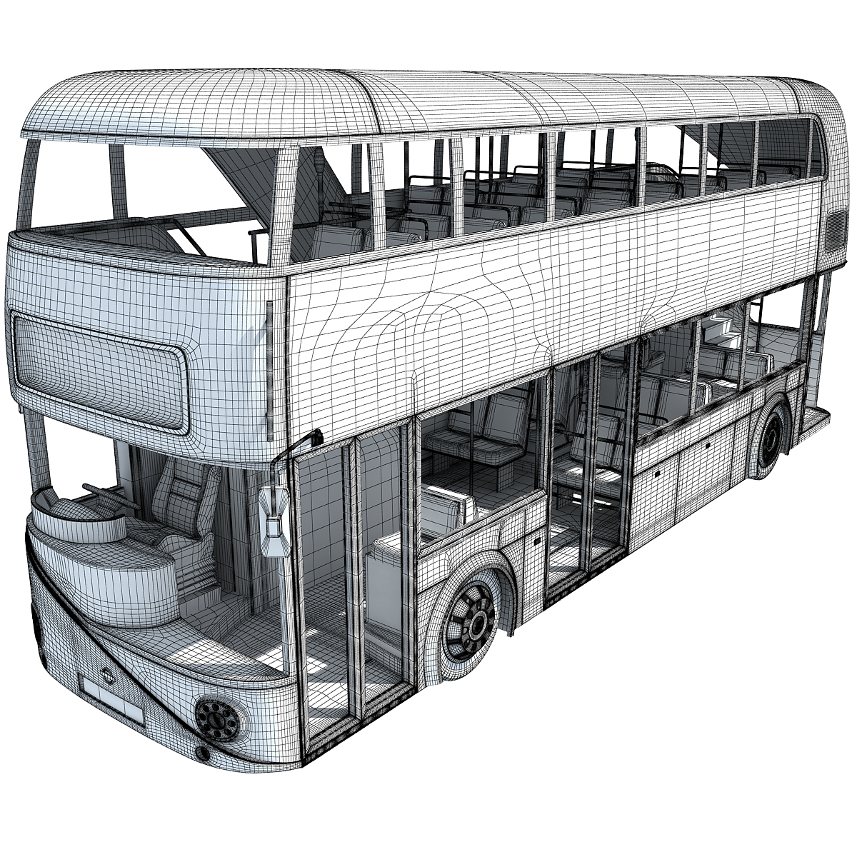 3d london bus model